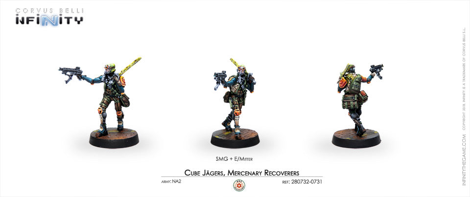 Infinity: NA2: Cube Jägers, Mercenary Recoverers (Submachine Gun ...