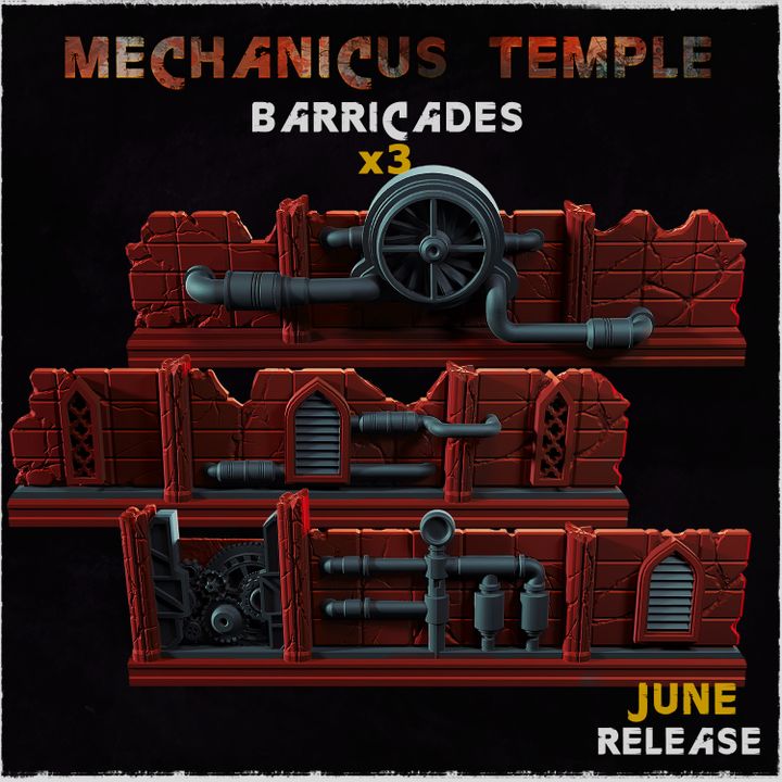 Mechanicus Temple Barricades – Miniature Horde