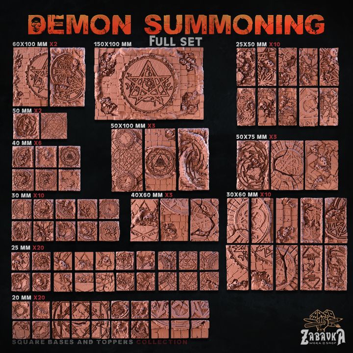 Demon Summoning Square Bases By Zabavka Workshop – Miniature Horde