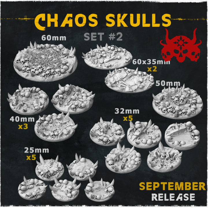 Chaos Skulls Bases By Zabavka – Miniature Horde