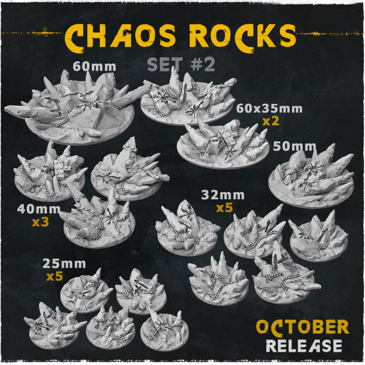 Chaos Rocks Bases by Zabavka – Miniature Horde