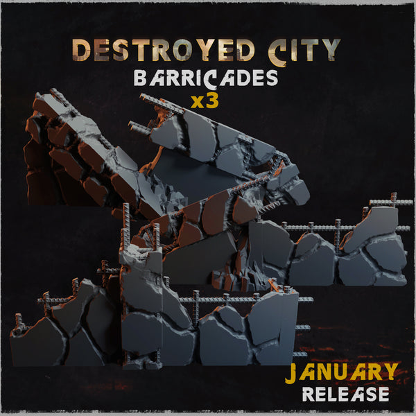 Destroyed City Barricades – Miniature Horde