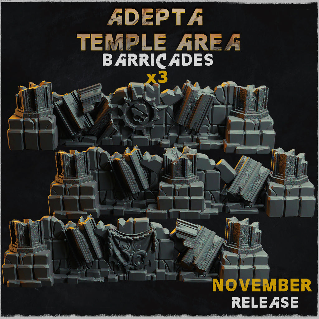 Adepta Temple Barricades – Miniature Horde