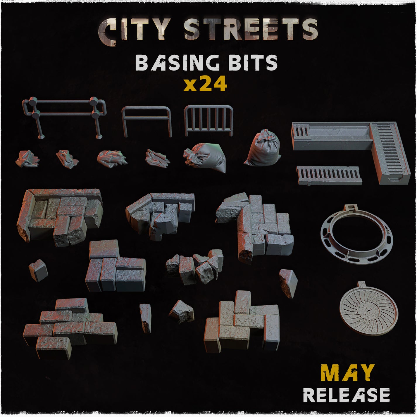 City Streets Basing Bits – Miniature Horde