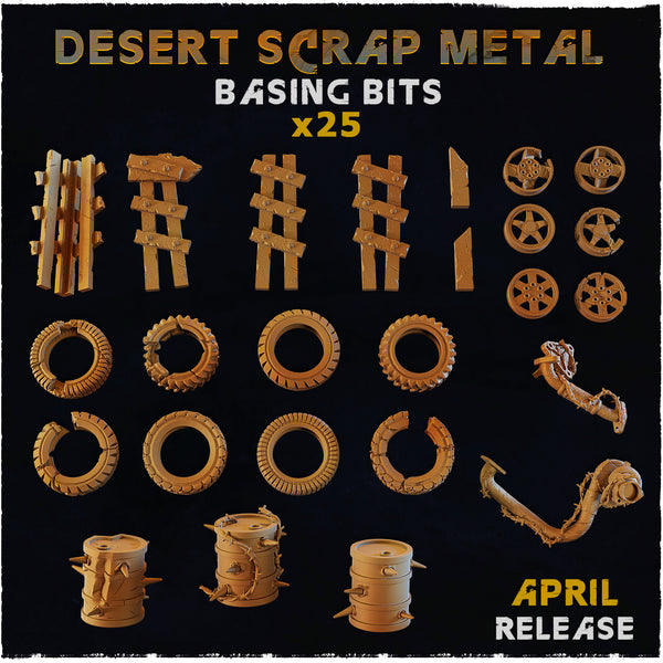 Desert Scrap Metal Basing Bits – Miniature Horde