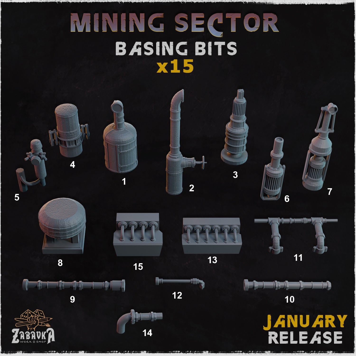 Mining Sector Basing Bits – Miniature Horde