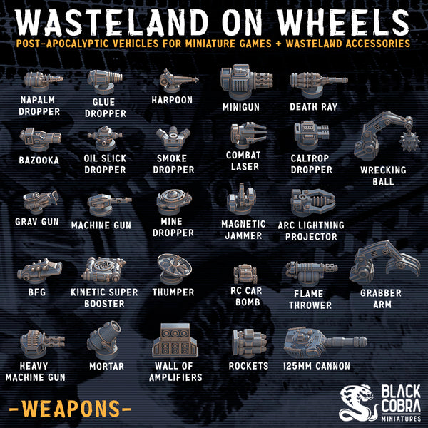 Weapons - Wasteland on Wheels – Miniature Horde
