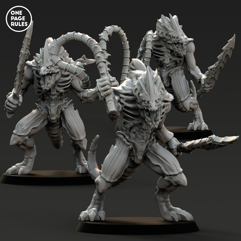 Hive Warriors (Razor Whip) - Alien Hives (3 Models) – Miniature Horde
