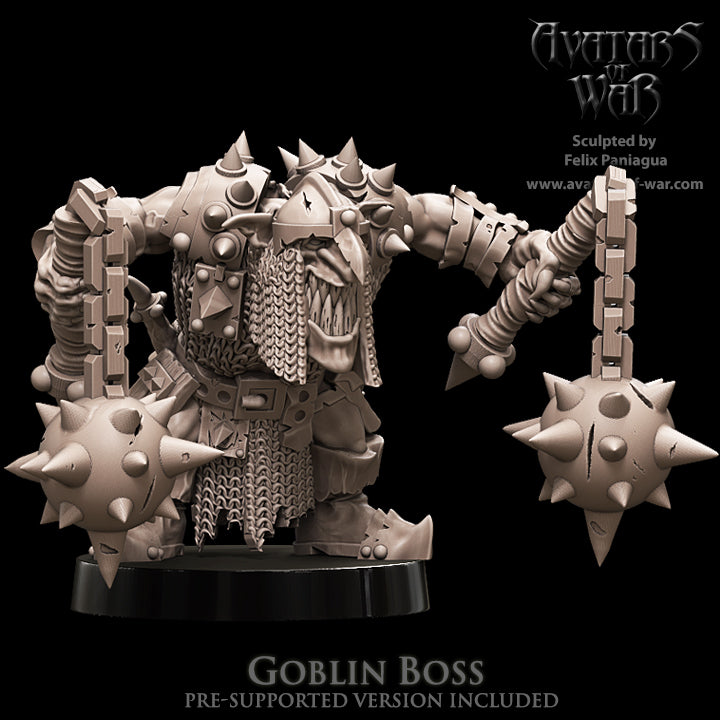 Goblin Boss with Dual Flails by Avatars of War – Miniature Horde