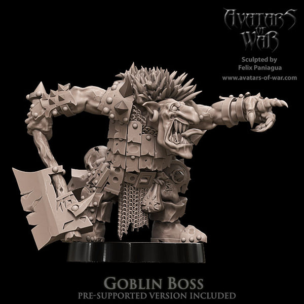 Goblin Boss with Flail (Swinging) by Avatars of War – Miniature Horde