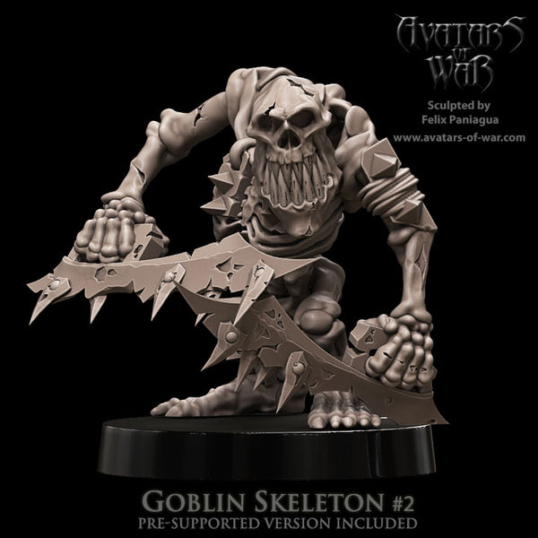 Goblin Skeletons (Battle-Ready Regiment) by Avatars of War – Miniature ...