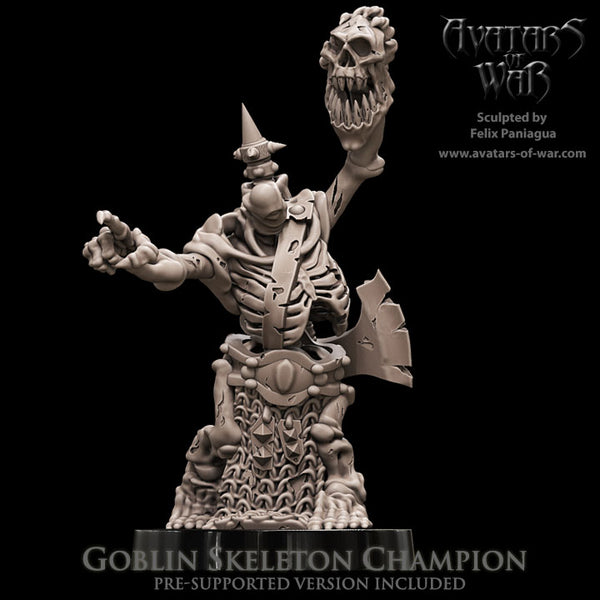 Skeleton Goblin Champion (Headless) by Avatars of War – Miniature Horde