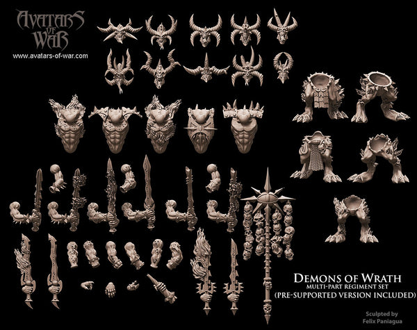 Demons of Wrath (Multi-Part Regiment) by Avatars of War – Miniature Horde