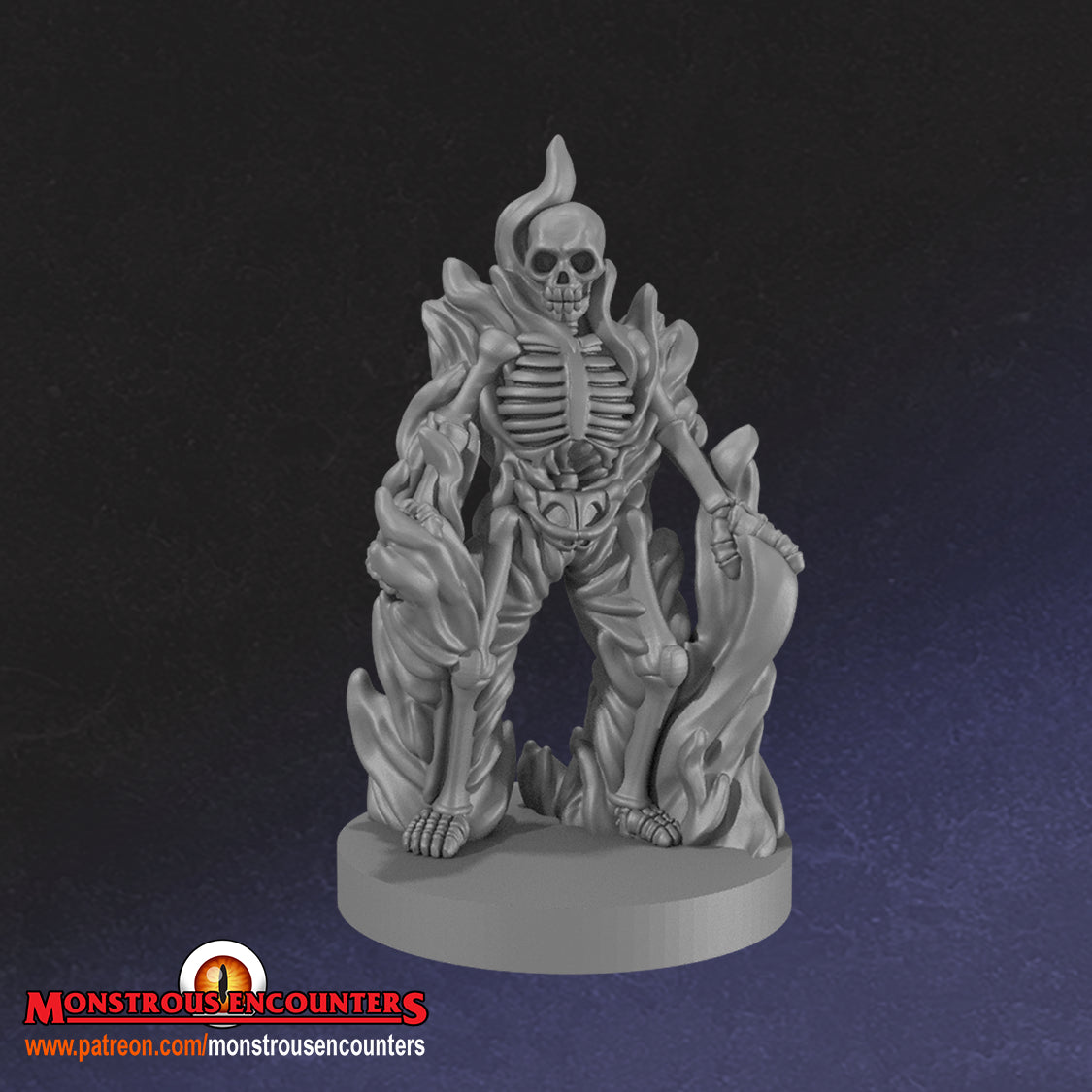 Flaming Skeleton – Miniature Horde