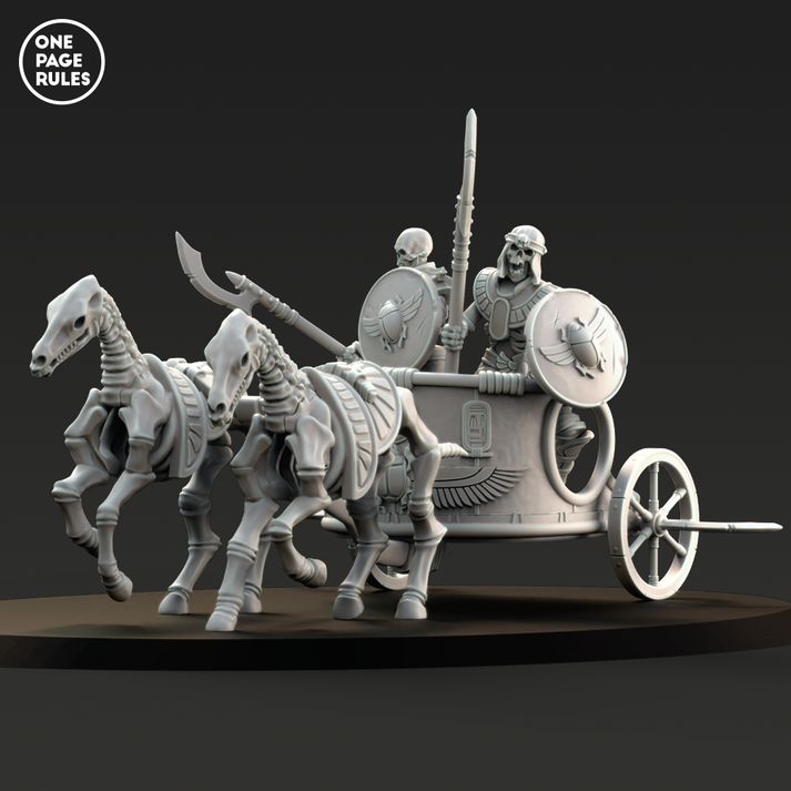 Skeleton Chariot (Spear) - Mummified Undead (1 Model) – Miniature Horde