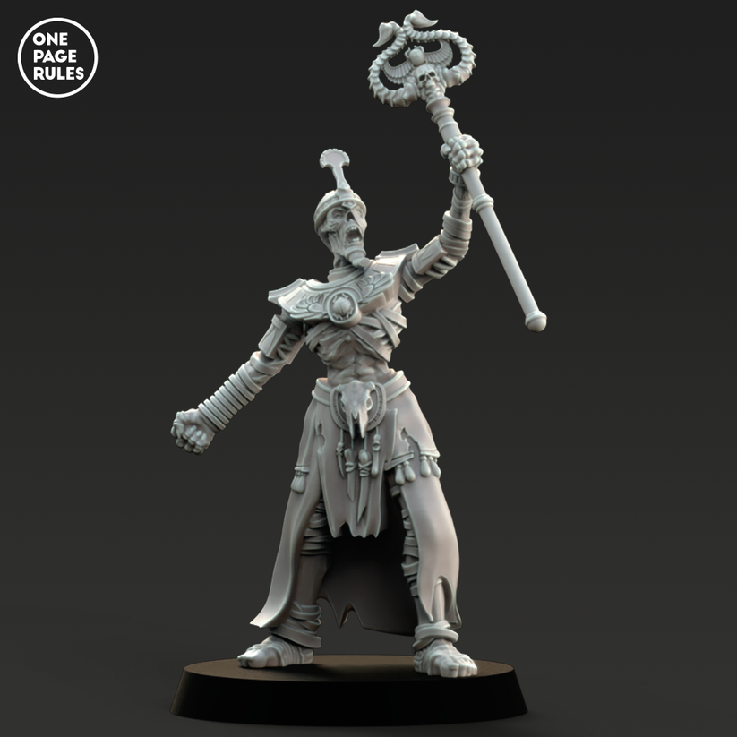 Skeleton Champion (Priest) - Mummified Undead (1 Model) – Miniature Horde