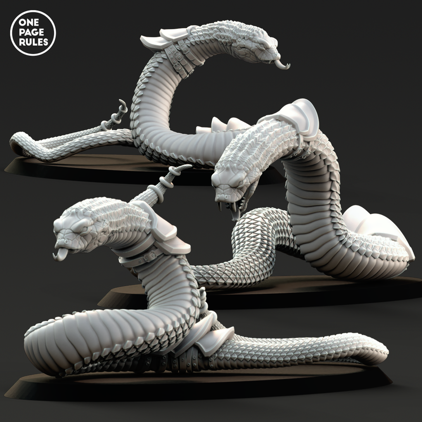 Great Snakes (Armored) - Mummified Undead (3 Models) – Miniature Horde