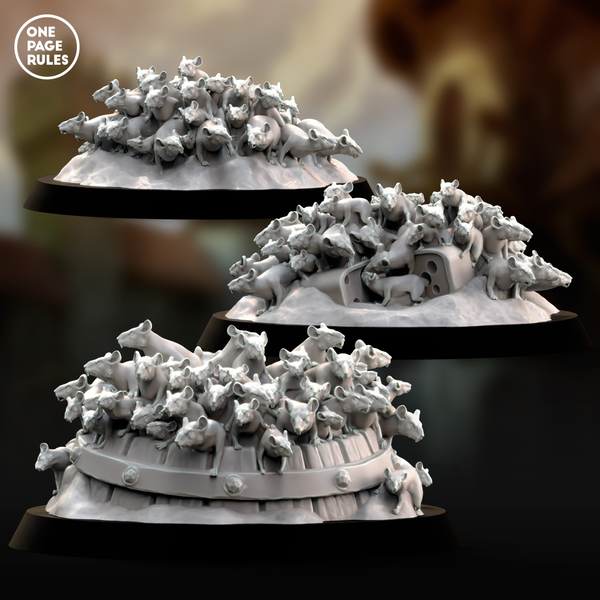 Rat Swarms - Ratmen (3 Models) – Miniature Horde