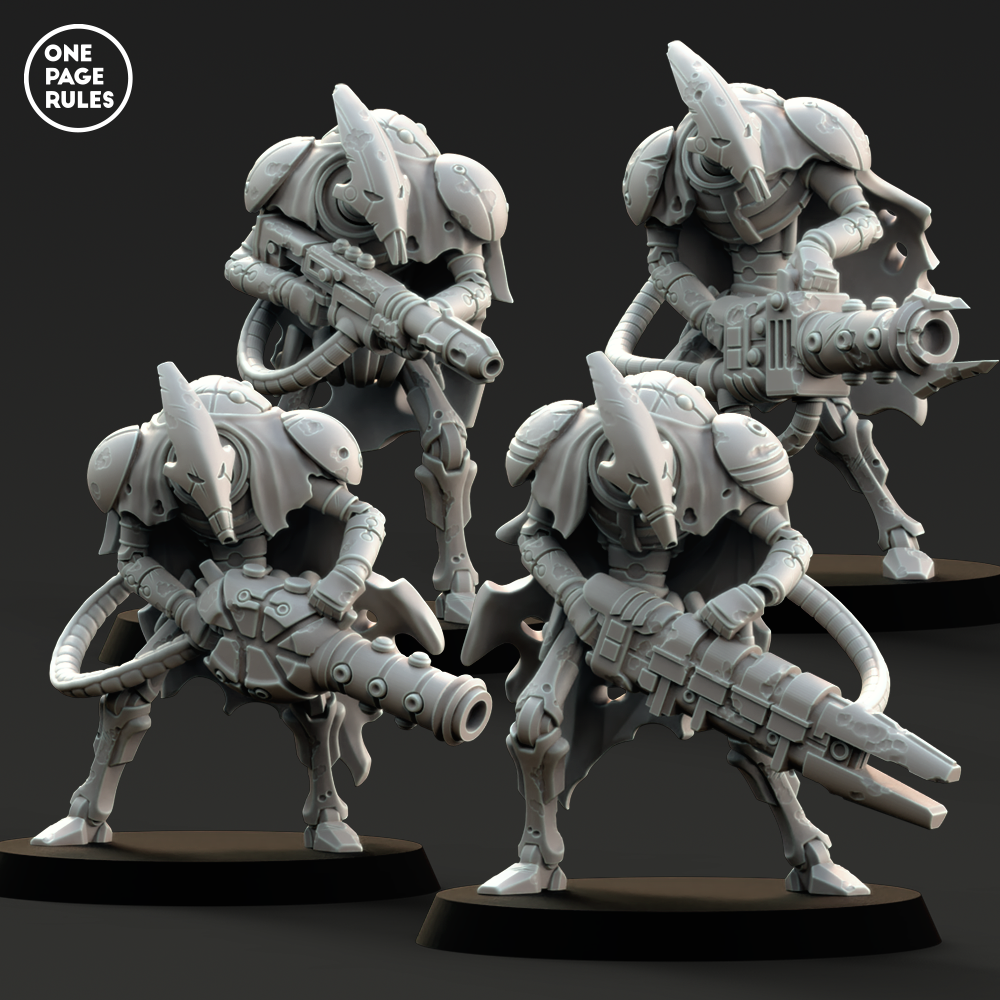 Warriors (Special Weapons) - Robot Legions (4 Models) – Miniature Horde