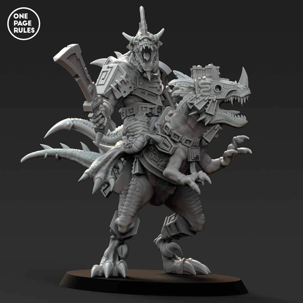 Saurian Veteran on Raptor - Saurians (1 Model) – Miniature Horde