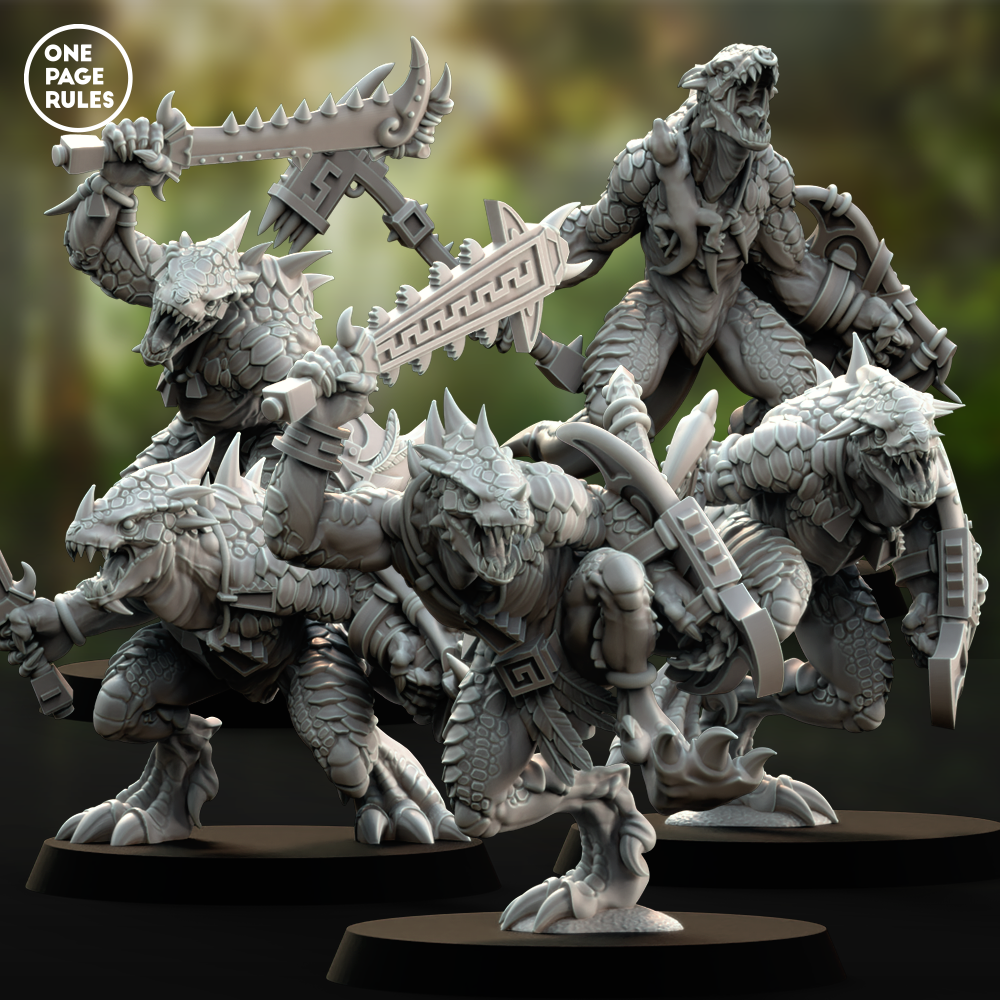 Saurian Warriors (Hand Weapon) - Saurians (5 Models) – Miniature Horde