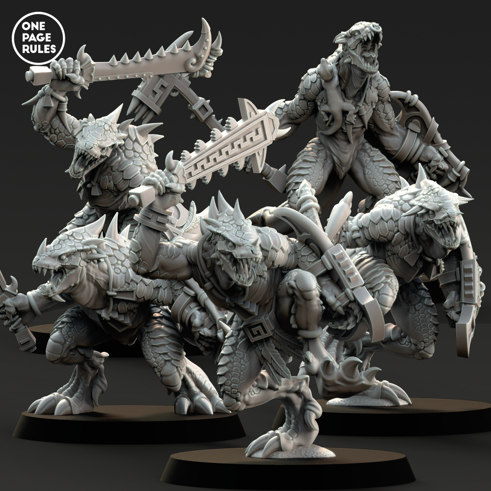 Saurian Warriors (Hand Weapon) - Saurians (5 Models) – Miniature Horde