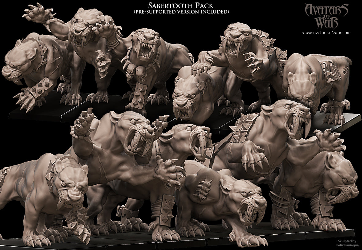 Sabertooth Tigers by Avatars of War – Miniature Horde